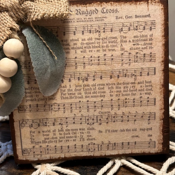 Handmade Christian Hymnal Music Notes Wooden Home Decoration Choir Gift ...