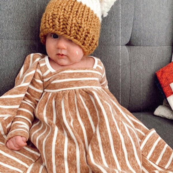 Knitting Pattern, THE PEBBLE BEANIE, Women's Knit Hat, Knit Winter Hat ...