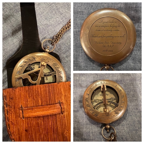 Engraved Compass, Personalized Compass, Nautical Compass, Wedding Gift ...