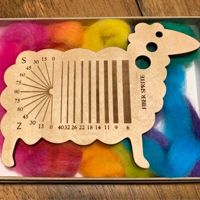 Sheep Shaped Spinner's Multitool Spinning Control Card With Twist Angle ...