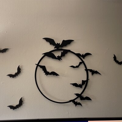 Flying Bats Metal Wall Art,bats Metal Wall Decor,bat Metal Sign ...