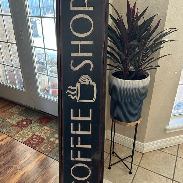 Coffee Shop Sign, Coffee Shop Decor, Wood Coffee Sign, Wood Coffee ...