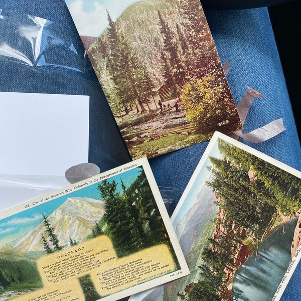 Set of Vintage Sea Postcards , Vintage Postcard Set, Unused and Used ...