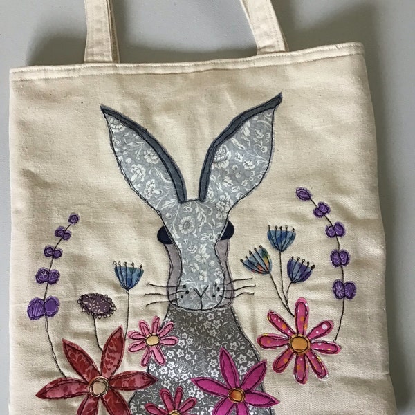 Harriet Hare Tote Bag Sewing Pattern, Applique Design (PDF Pattern) - Etsy