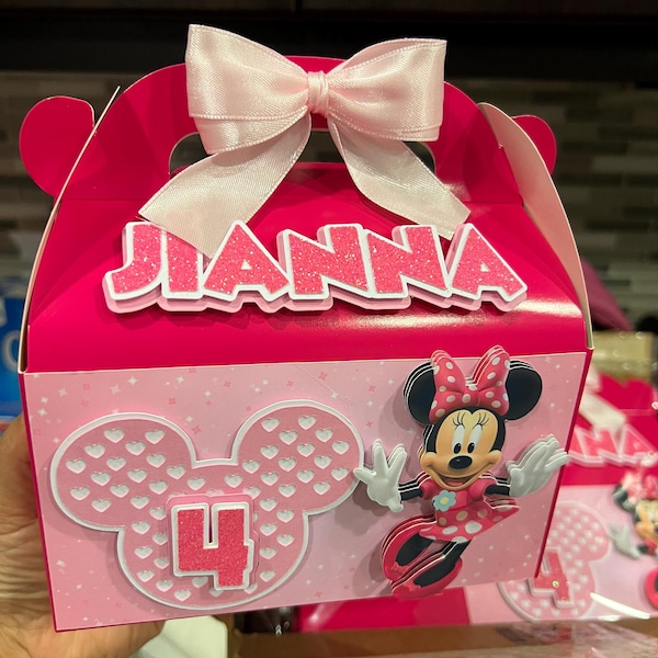 Minnie Mouse Favor Boxes: Party Decoration, Gift Box - Etsy