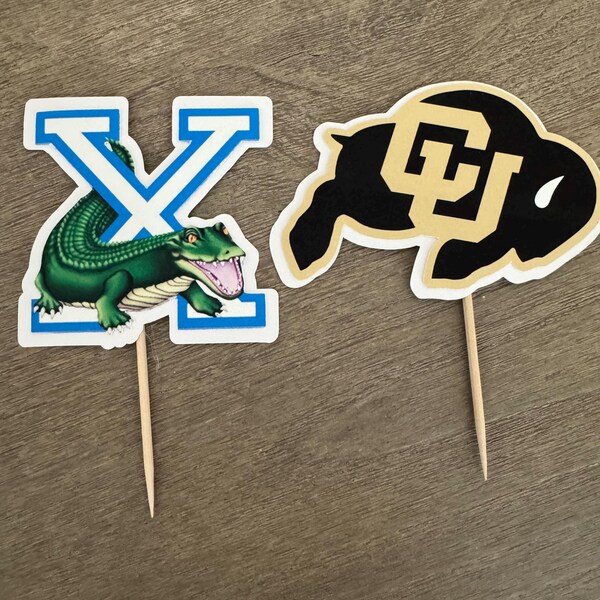 College Cupcake Topper | College Logo Food Topper | College Graduation ...