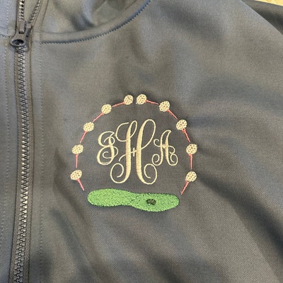 Golf Monogram Frame Preppy Design for Machine Embroidery, 3 Sizes PES ...