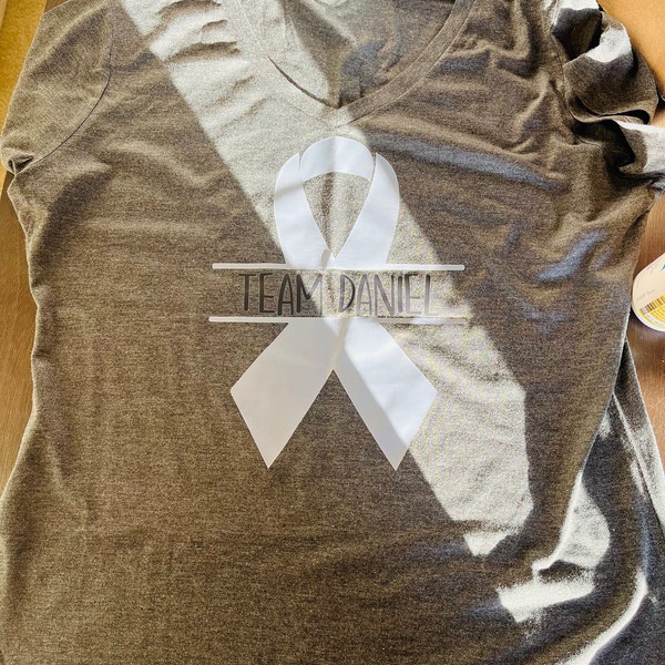 Brain Cancer Team Shirt, Custom Brain Cancer Shirt,personalized Brain ...