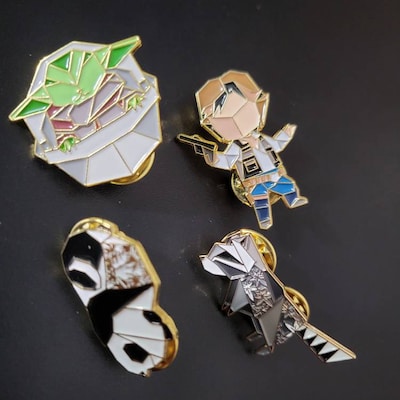 Han Solo Pin,star Wars Gift,origami Han Solo Soft Enamel Pin,enamel Pin ...