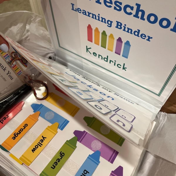 Preschool Learning Binder Ages 3-5 - Etsy