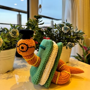 Bookworm Crochet Pattern, Crochet Bookworm Amigurumi, Book Crochet ...