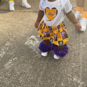 Los Angeles Lakers Baby Girl Clothing Set. - Etsy