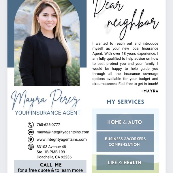 Insurance Broker Introduction Flyer Template, Life Insurance, Mortgage ...