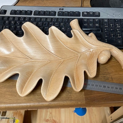 Oak Leaf Tray 3D STL Model for CNC Routers and 3D Printers - Etsy