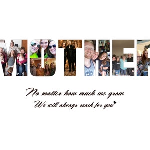 PRINTABLE Mothers Day Gift, Mom Photo Collage, Personalized Gift ...
