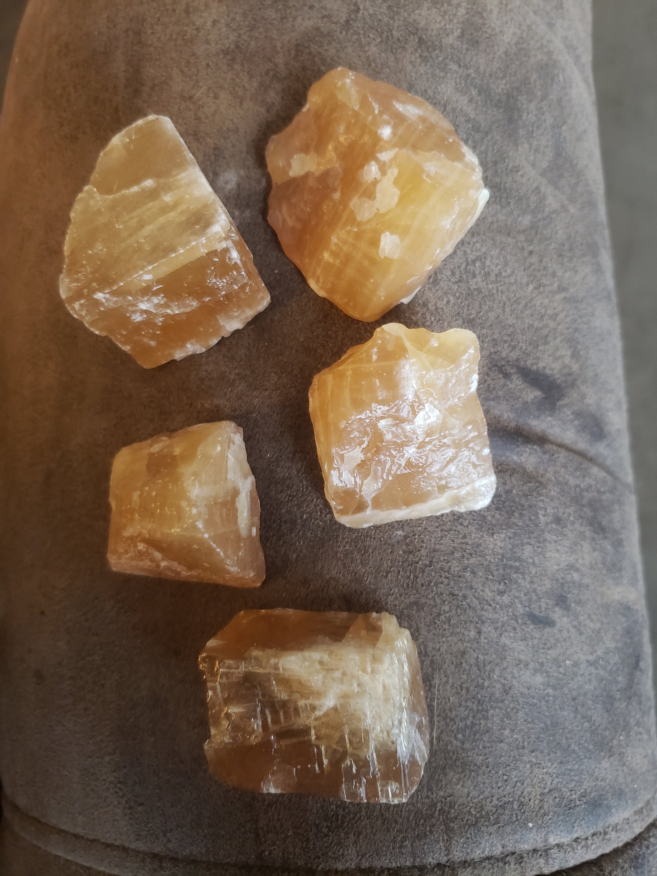 Rough Natural Honey Calcite Stones: Choose 4 oz, 8 oz, 1 lb, 2 lb, 5 lb ...