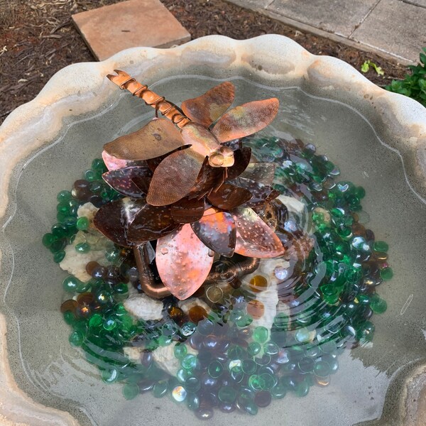 Tabletop Copper Daisy Fountain - Etsy