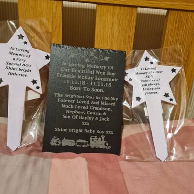 Train Design Natural Slate Memorial Headstone in 3 Sizes FS1 - Etsy UK