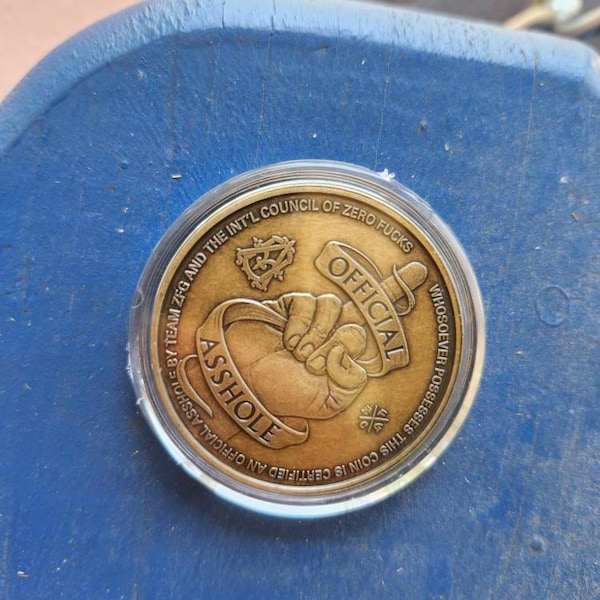 Official Asshole Coin - by ZFG Inc./zero Fucks Coin™ - Etsy
