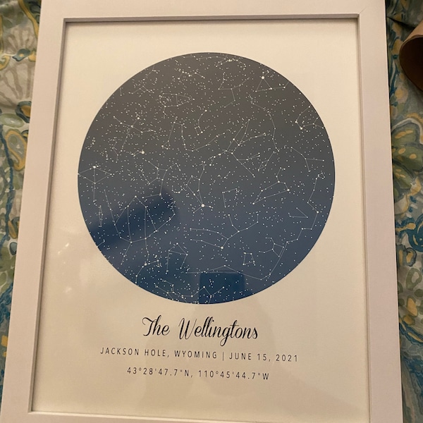 Star Map by Date, Custom Star Map, Constellation Map, Star Map Print ...