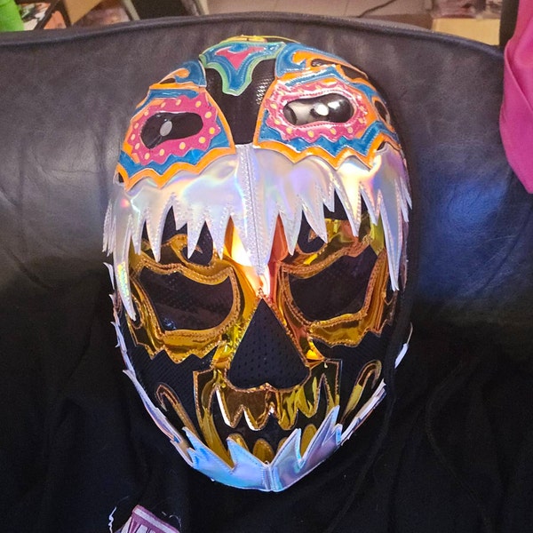 Hand Made SKULL MASK Wrestling Mask Luchador Costume Wrestler Lucha ...