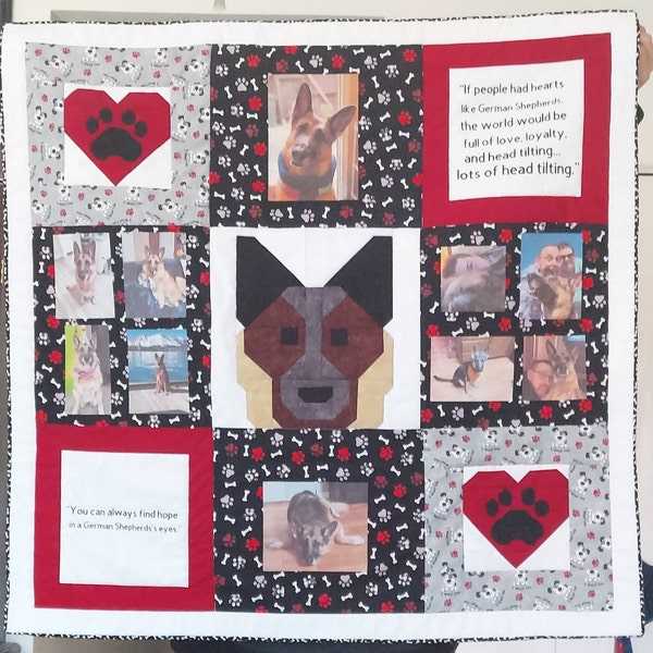 German Shepherd Dog Quilt Block Pattern Puppy PDF -includes ...