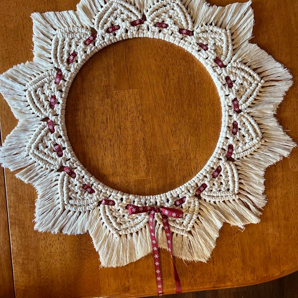 PATTERN Macrame Christmas Wreath - Etsy