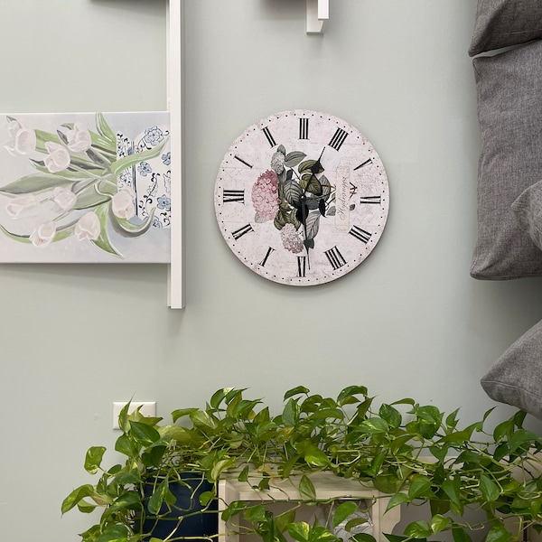 Hydrangea Clock - Etsy