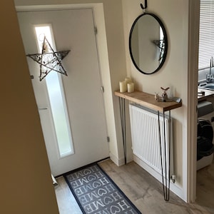 Rustic Narrow Console Table Wooden Console Table Radiator Shelf Hallway ...