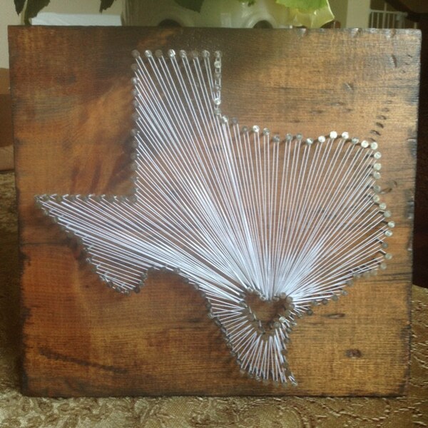 Texas String Art, Texas Decor, State String Art, Texas Nail Art, Texas ...