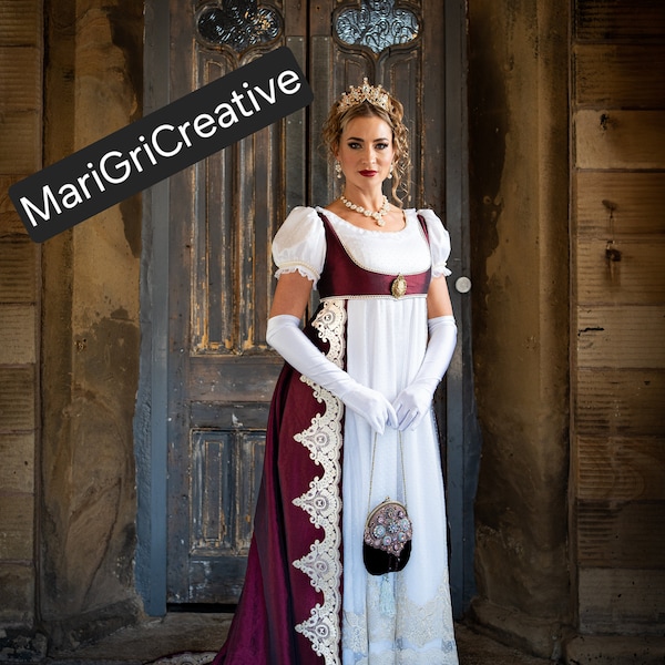 Empire / Regency Dress With Sleeveless Spencer 1805 to 1810 Sewing ...