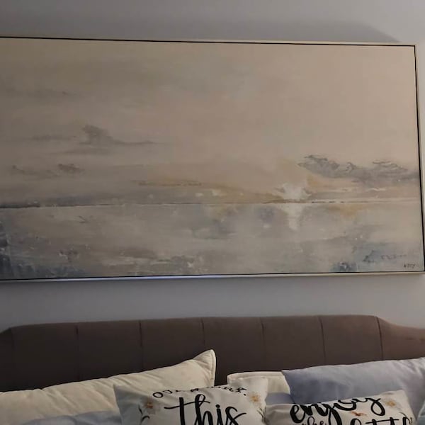 Large Ocean Sunset Painting Coastal Painting Large Wall Art Ocean ...