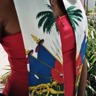 Haiti Haitian Flag Graduation Stole satin - Etsy