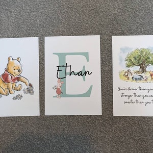 Winnie the Pooh Personalised Name Print Winnie the Pooh Nursery New ...