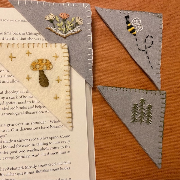 Embroidered Bookmark Printable Stick and Stitch Designs, Hand ...