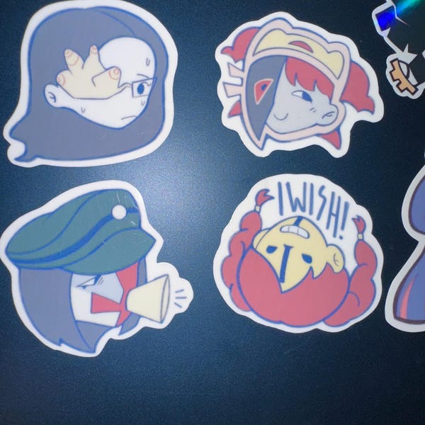 Coral Glasses, Taski Maiden, Ena, Mitu Glossy Sticker, Ena Dream BBQ, 2 ...