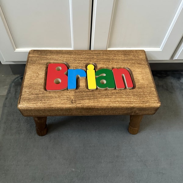 Personalized Puzzle Name Bench - Etsy