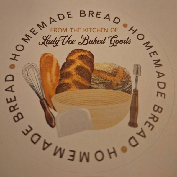 Homemade Bread Labels, Bread Baking Labels, Personalized Bread Labels ...