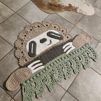 CROCHET PATTERN Sloth Animal Rug - Etsy