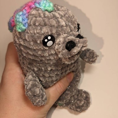 PATTERN/INSTRUCTIONS Manatee, Amigurumi Pattern, Manatee Pattern ...