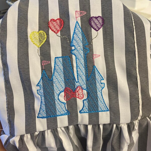 Quick Bean Stitch All Embroidery Character Inspired Miss Mouse Castle ...