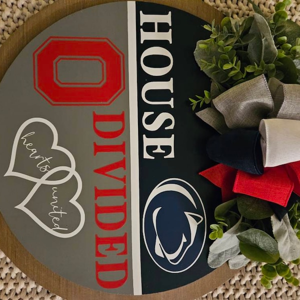 House Divided Door Sign | House Divided Sign | House Divided Wreath ...