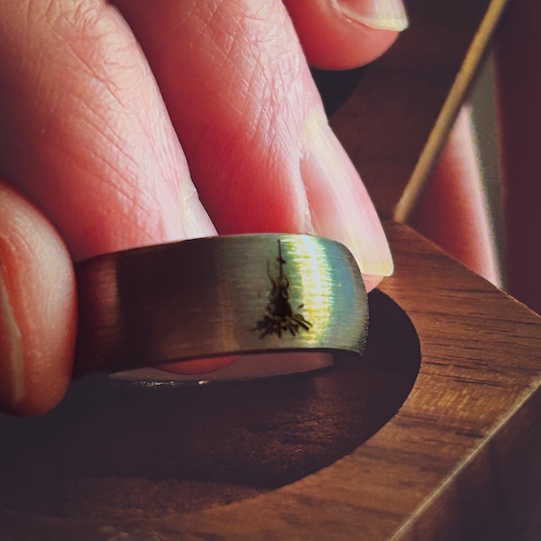 Black Wedding Ring Circuit Board Design 8mm Black Hammered Tungsten ...