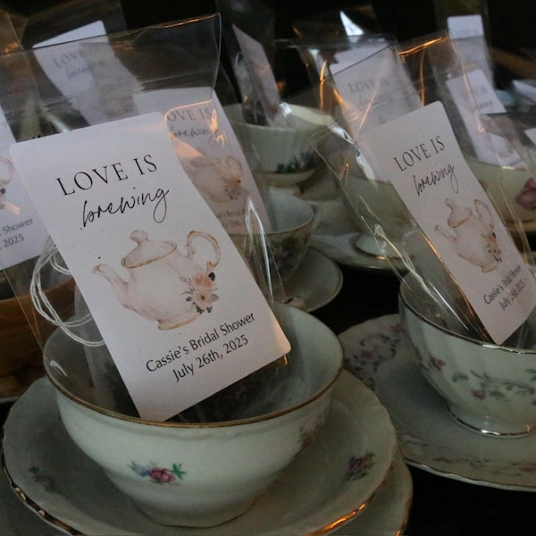 Bridal Shower Tea Party Favors, Spring Bridal Shower Favor, Afternoon ...