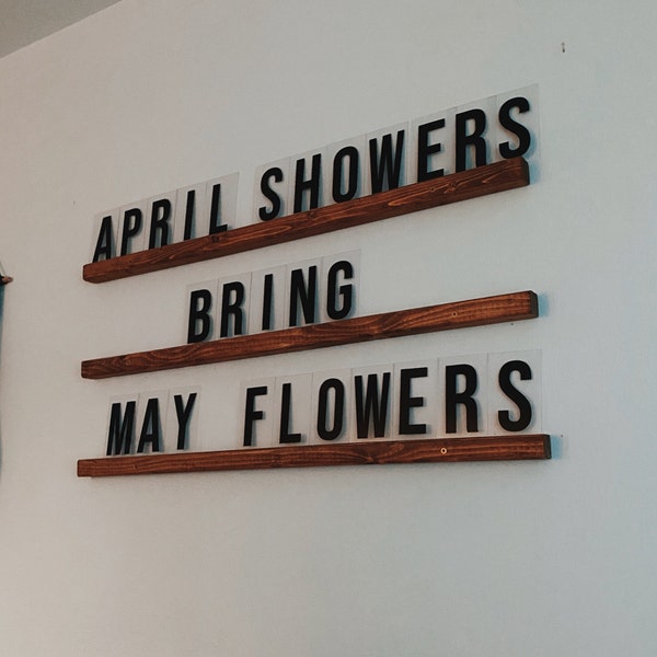 Extra Letter Set + Picture Pack Option for Letter Ledges | Black or ...