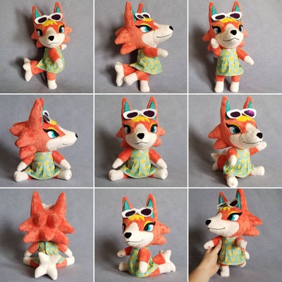 Plush Sewing Pattern PDF Audie Wolf Anthro Furry Fox Dog Canine Plushie ...