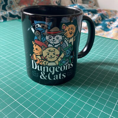 Dungeons and Cats Mug Dnd Gift Dungeons & Dragons Gifts for Cat Lovers ...