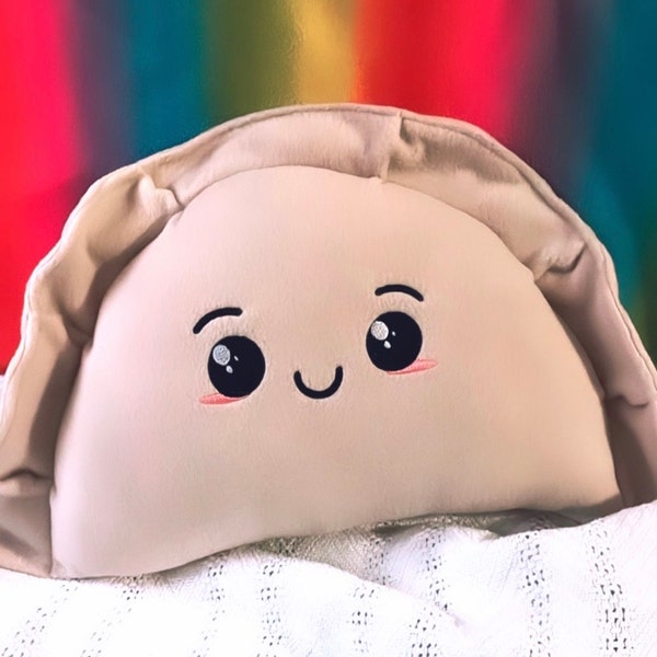 Dumpling Pillow, Kawaii Plush, Pierogi Throw Pillow, Foodie Gift ...