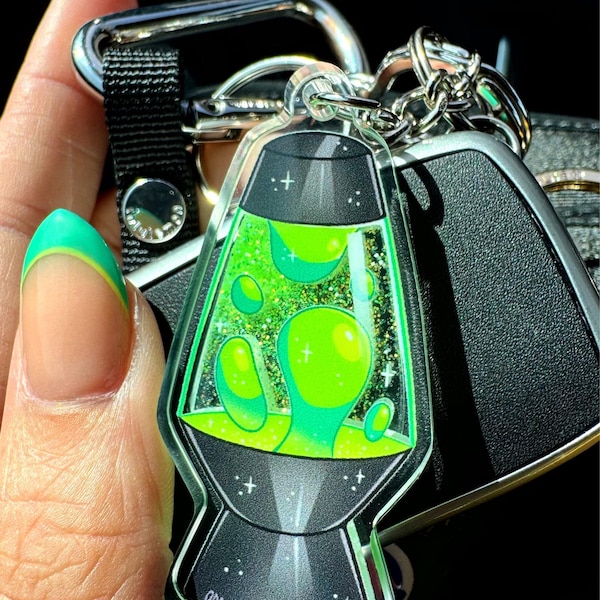 Lava Lamp Keychains - Acrylic Keychain - Waterproof - Retro Nostalgia ...