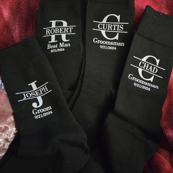 Personalized Best Man Socks,best Man Gift,page Boy Socks, Fun Socks ...